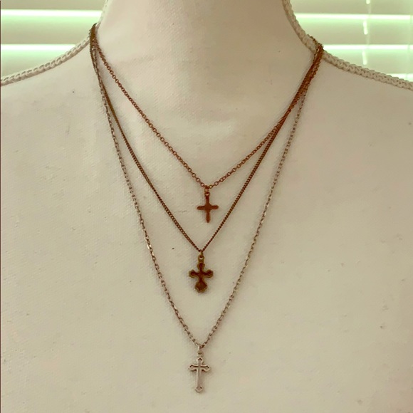 Premier Designs | Jewelry | Premier Designs Three Cross Necklace | Poshmark
